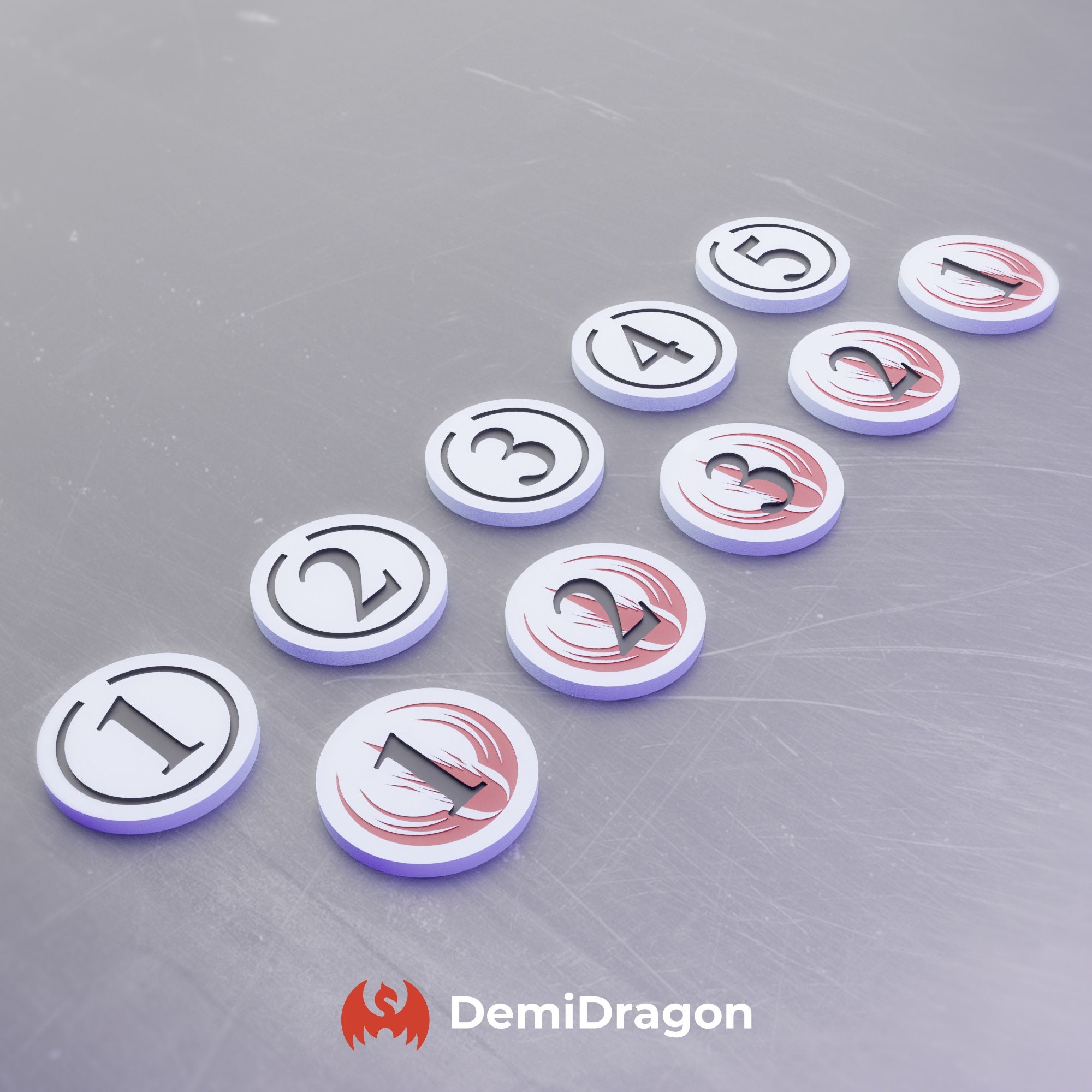 3D Printed Turn and Warband Tokens for Godtear, Tabletop Wargaming ...