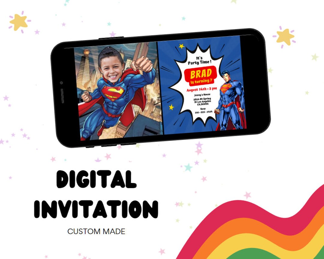 Custom Made Birthday Invitation Be Your Favorite Superhero Etsy custom-made-birthday-invitation-be-your-favorite-superhero-etsy