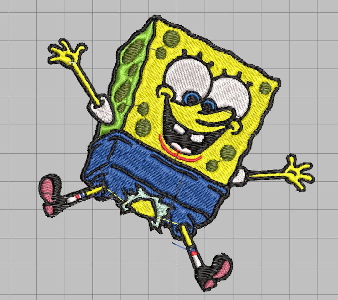 Spongebob Embroidery Design, Embroidery Design - Etsy