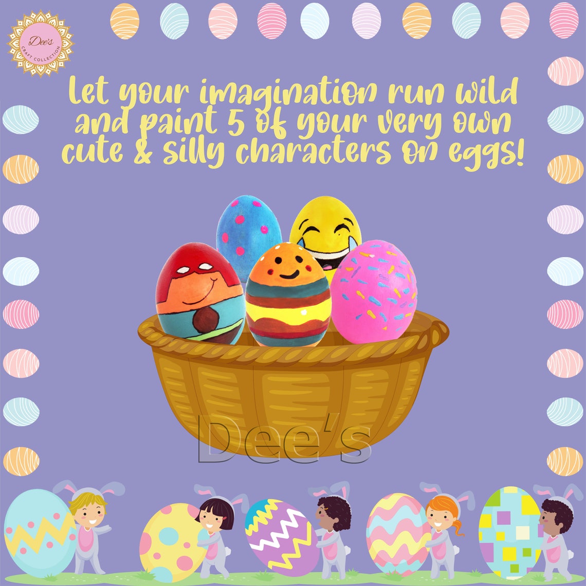 Easter Eggs DIY Painting Kit Spring Break Paint Craft Kit Activity Box ...