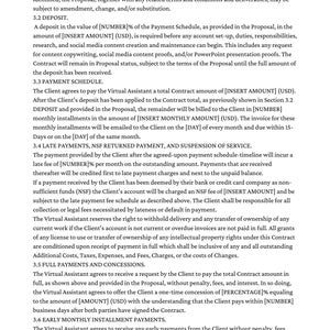 Virtual Assistant Client Agreement Template Virtual - Etsy Canada