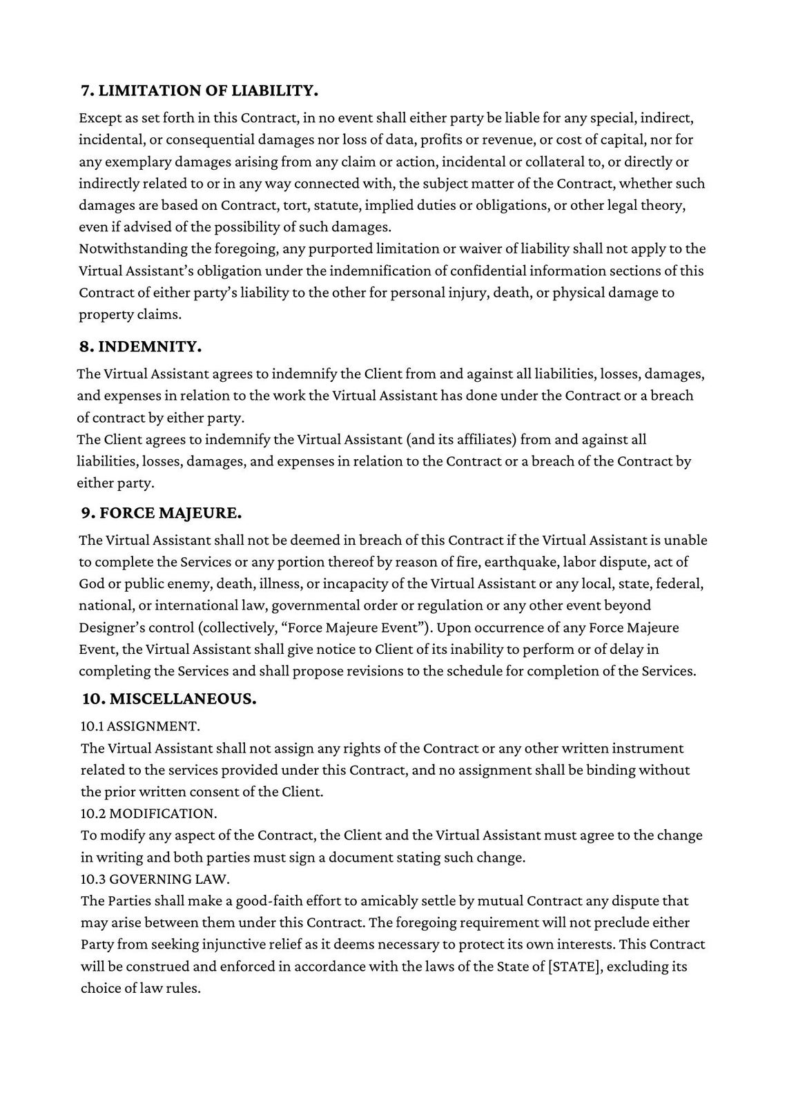 Virtual Assistant Client Agreement Template Virtual - Etsy Canada