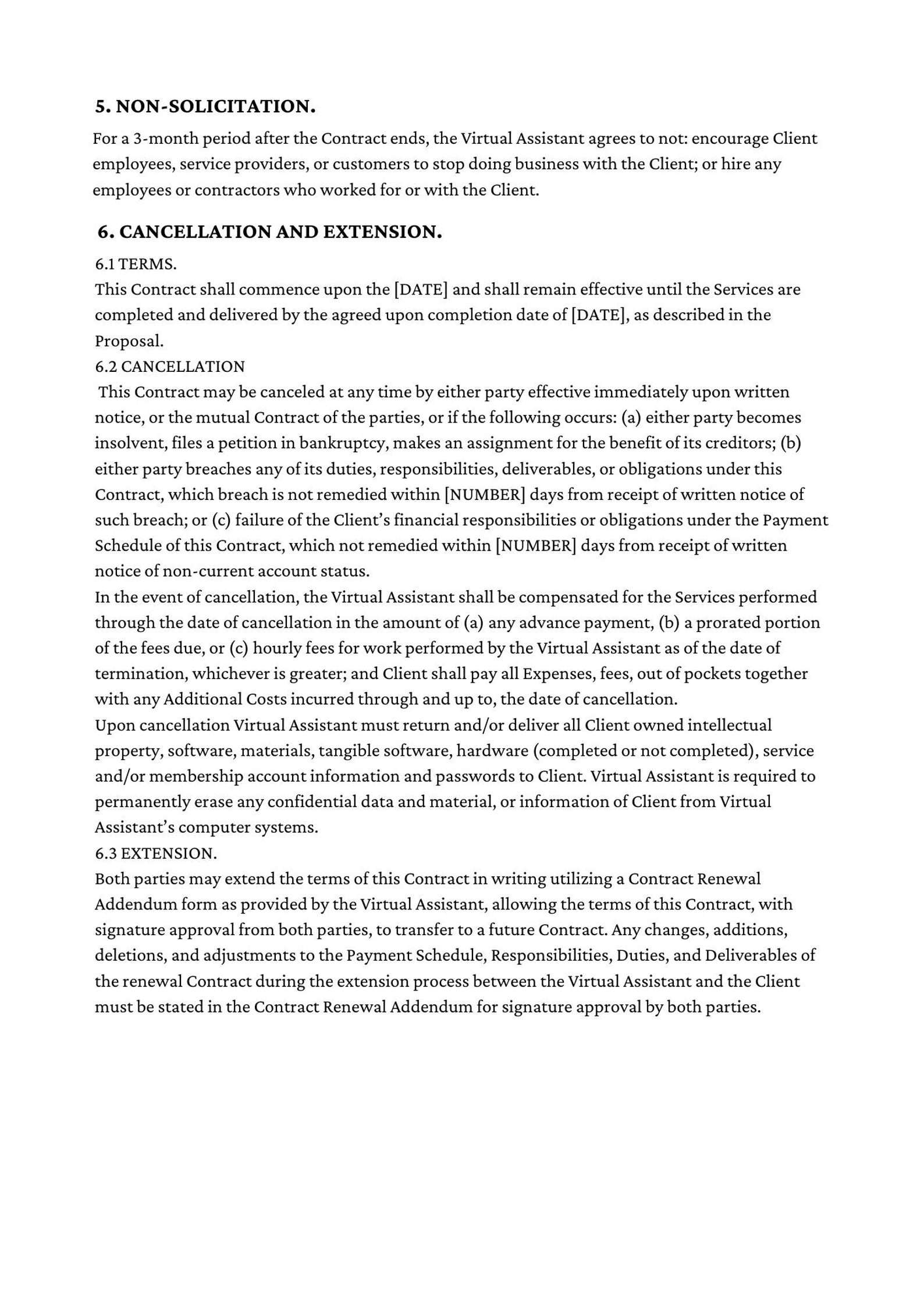 Virtual Assistant Client Agreement Template Virtual - Etsy Canada