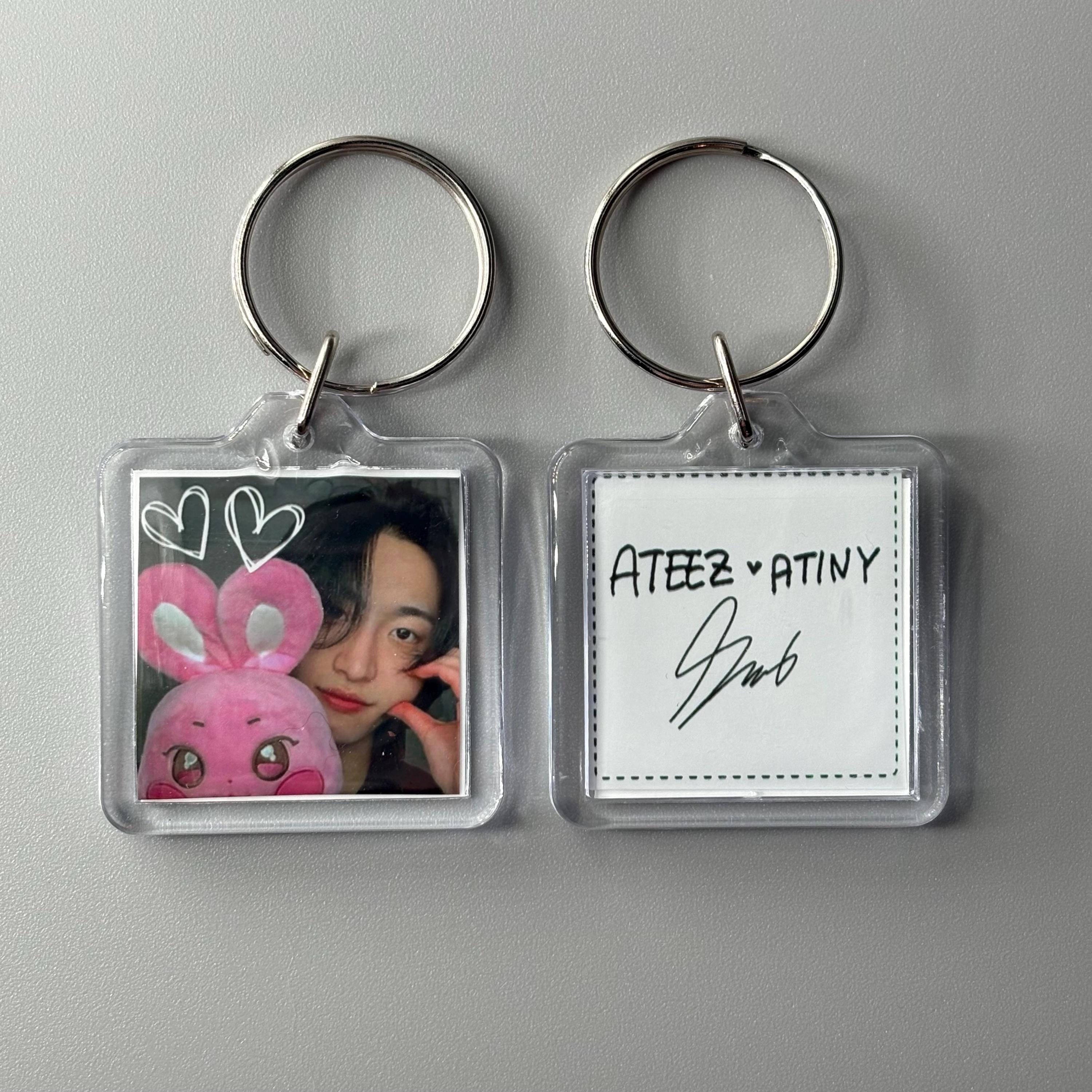 Ateez Aniteez Cute Doodled Photo and Handwriting Message Double Sided ...
