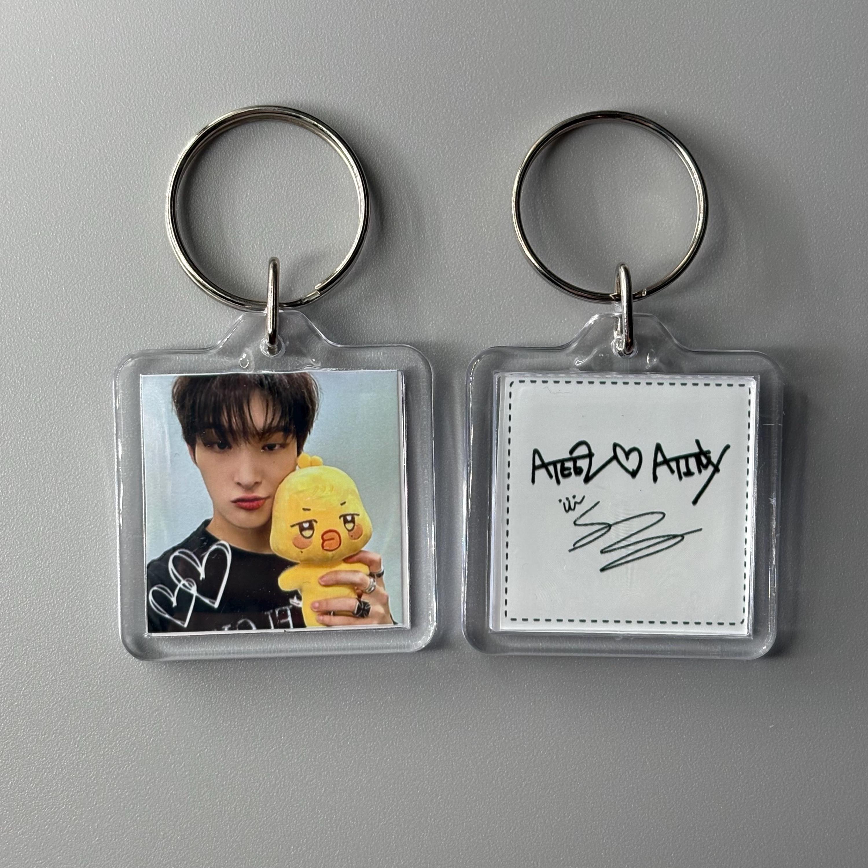 Ateez Aniteez Cute Doodled Photo and Handwriting Message Double Sided ...