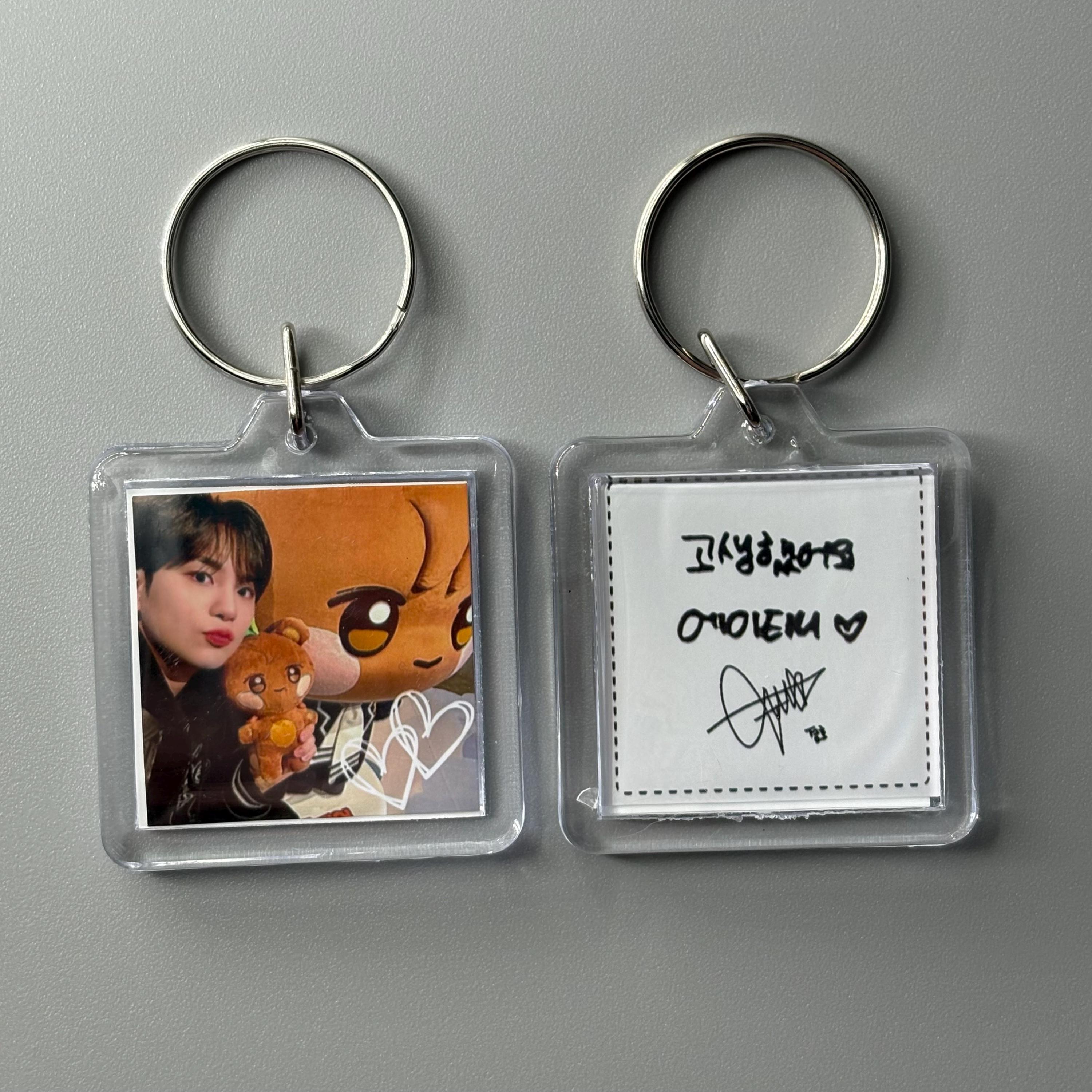 Ateez Aniteez Cute Doodled Photo and Handwriting Message Double Sided ...