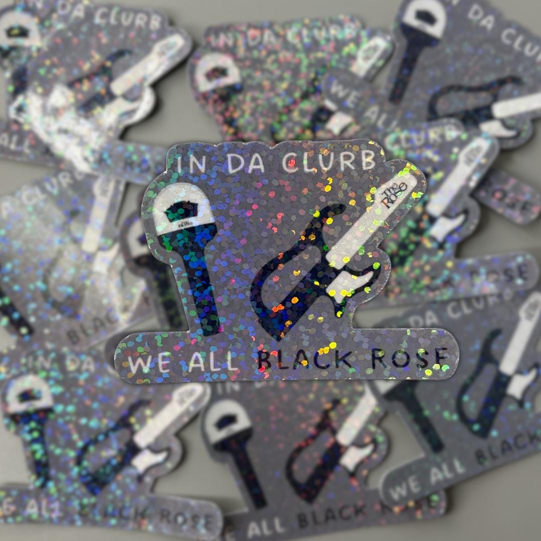 The Rose 'in Da Clurb We All Black Rose' Kpop Holographic Lightstick ...