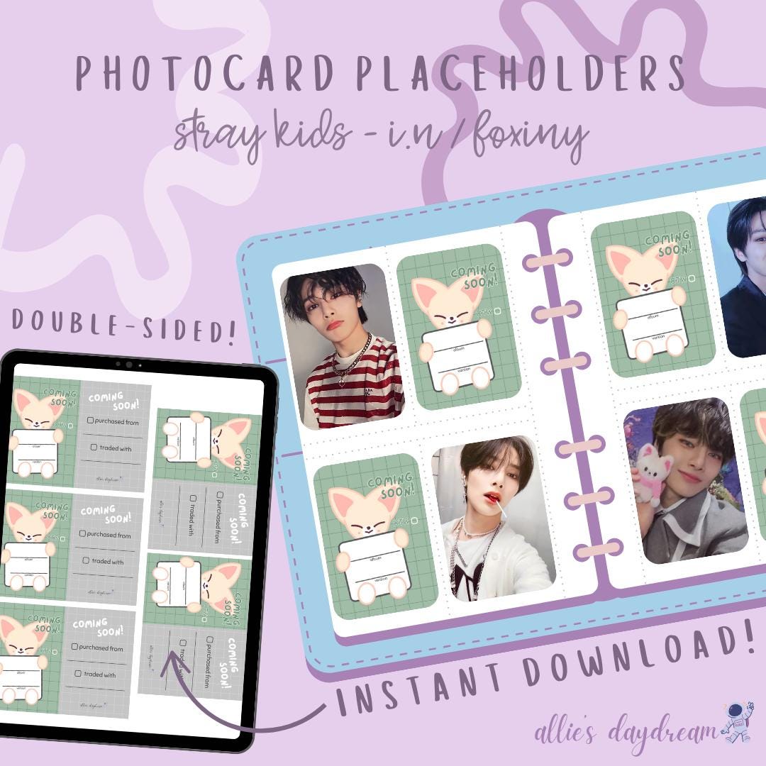 Stray Kids I.N SKZOO Foxiny Kpop Photocard Collection Binder Missing ...