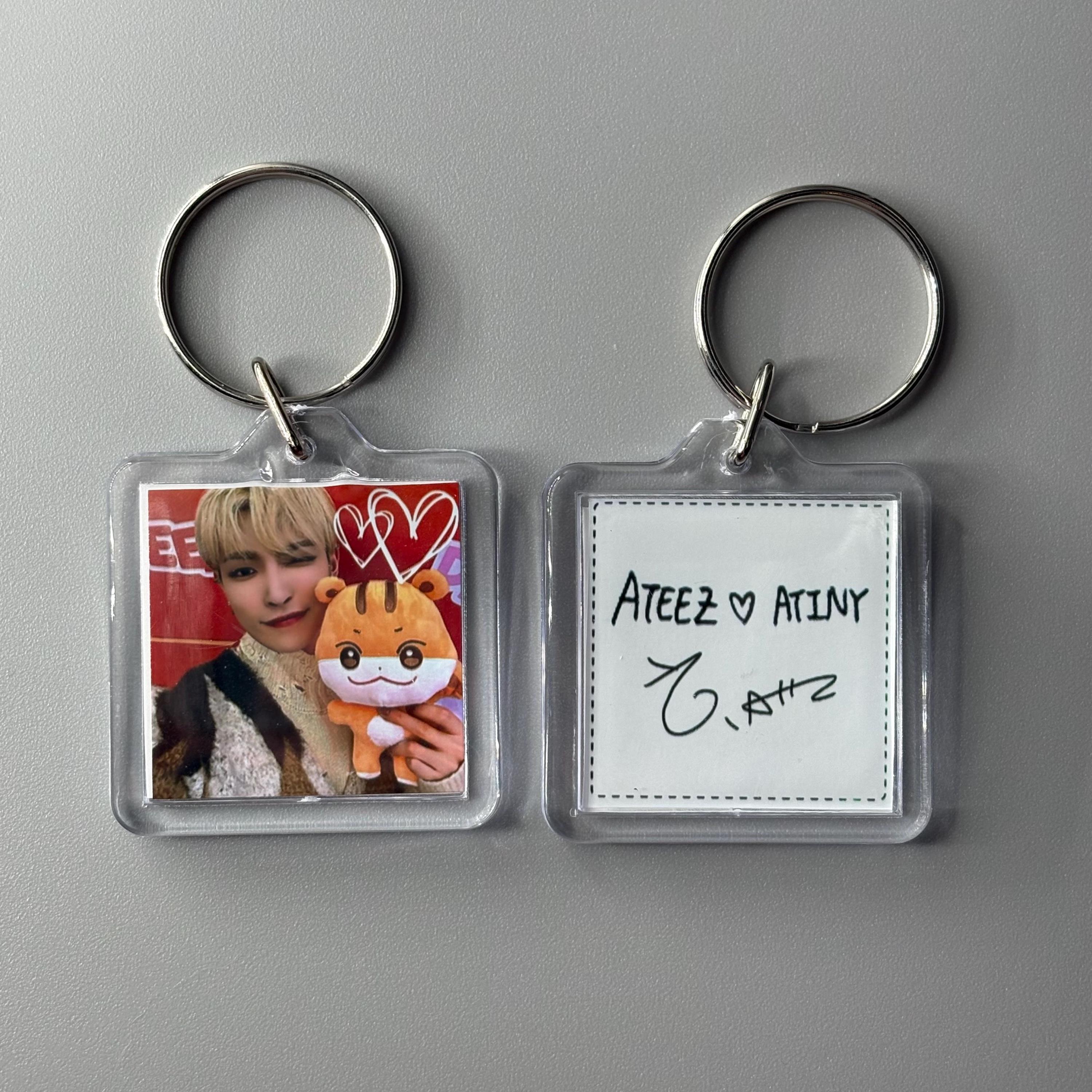 Ateez Aniteez Cute Doodled Photo and Handwriting Message Double Sided ...