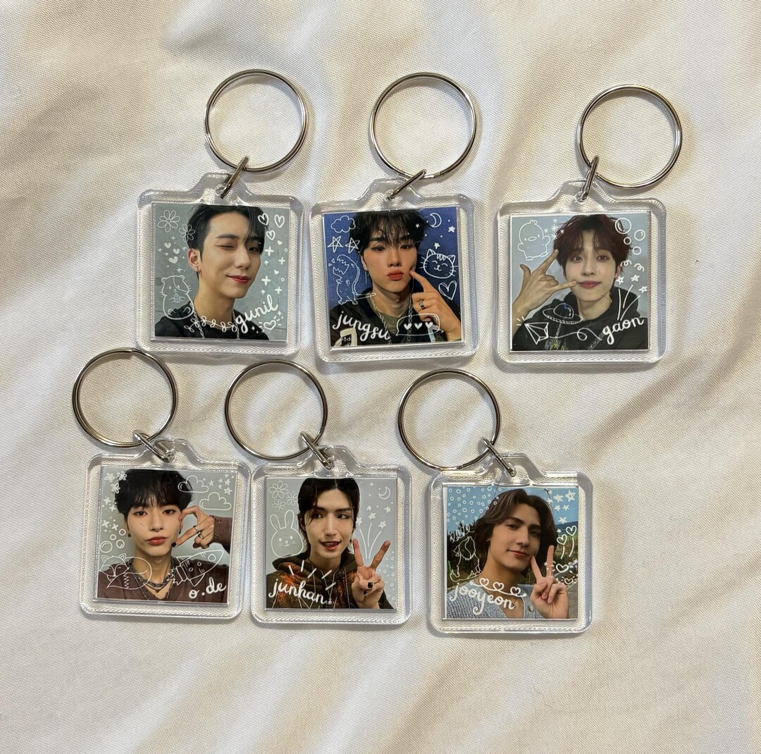 XH Xdinary Heroes Cute Doodled Double Sided Photo Square Keychain - Etsy