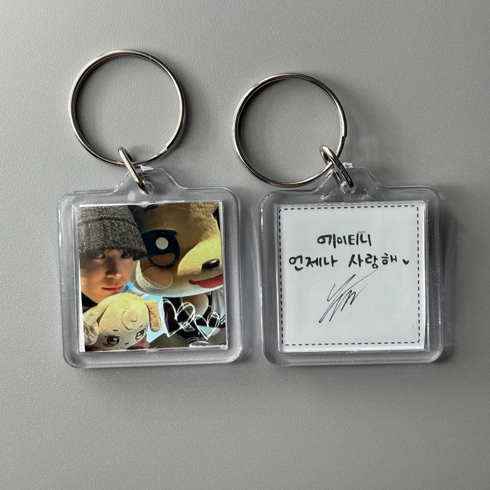 Ateez Aniteez Cute Doodled Photo and Handwriting Message Double Sided ...