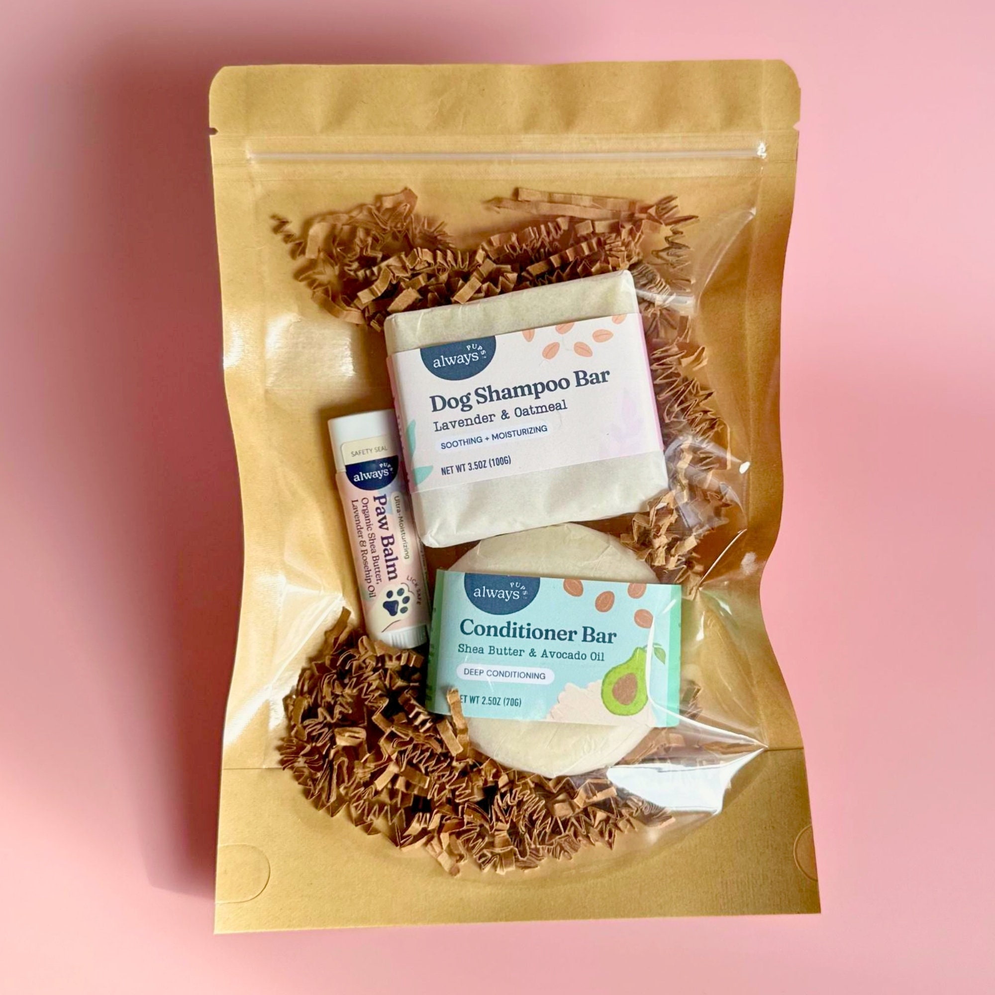 Dog Shampoo and Conditioner Bar Set With Paw Balm, Natural Dog Grooming ...