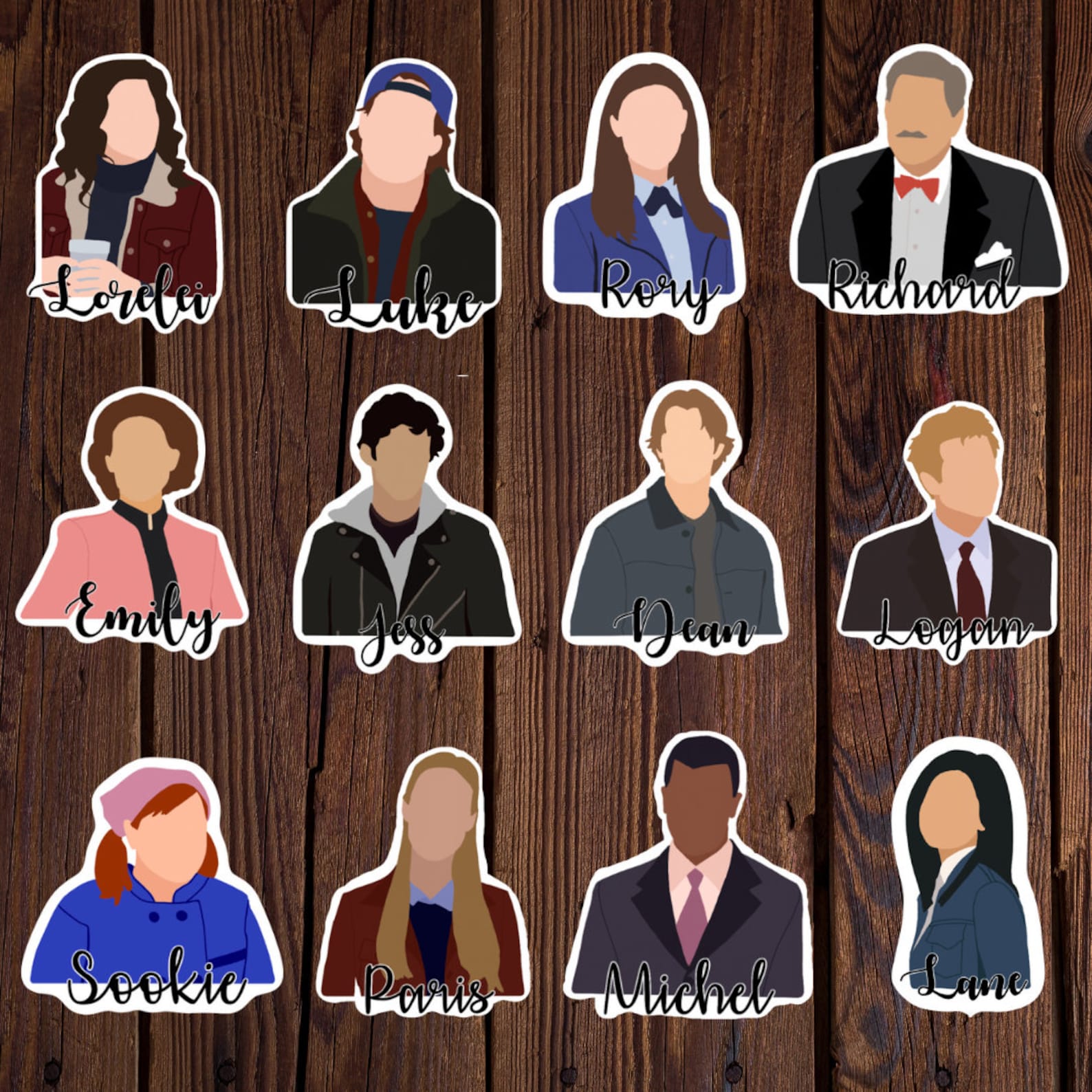 Gilmore Girls Vinyl Stickers Gilmore Girls Sticker Series Etsy