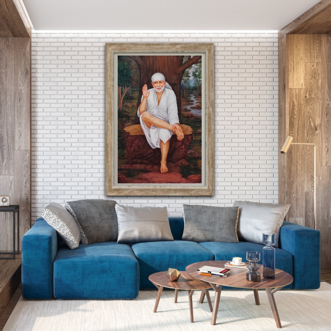 Sai Baba of Shirdi Spiritual Painting, Sai Baba Painting, Indian God ...