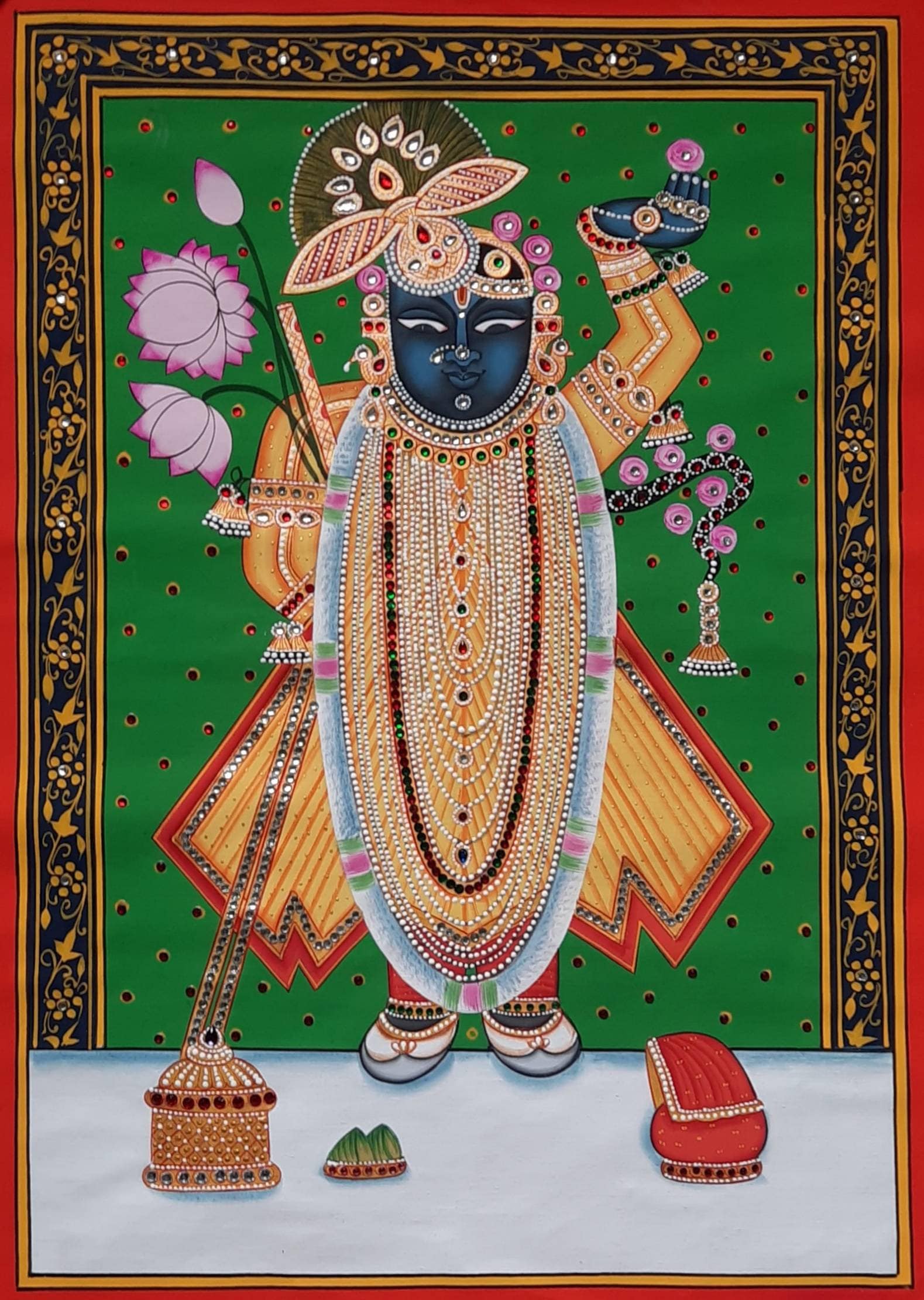 Buy Set of 4 Painting Series of Shrinathji Pichwai, Shrinathji Pichwai ...
