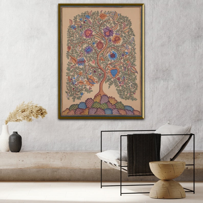 Traditional Hand Painted Tree of Life Pichwai Painting Lotus - Etsy