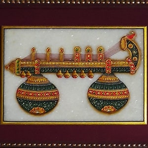 Set of 6 Musical Instrument Hand Painted Painting, Fine Art Work, Rare ...