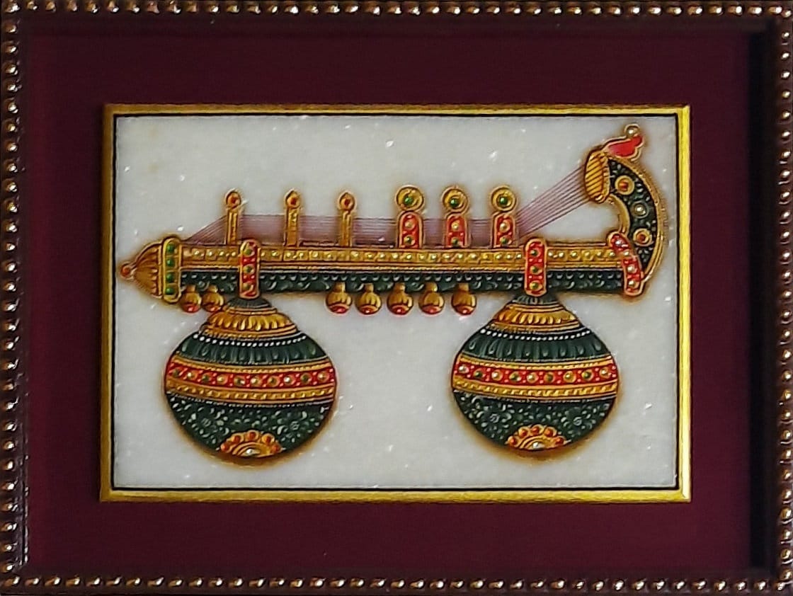 Set of 6 Musical Instrument Hand Painted Painting, Fine Art Work, Rare ...