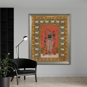 Pichwai Painting of Lord Shrinathji, Shrinathji Painting, Shrinathji ...