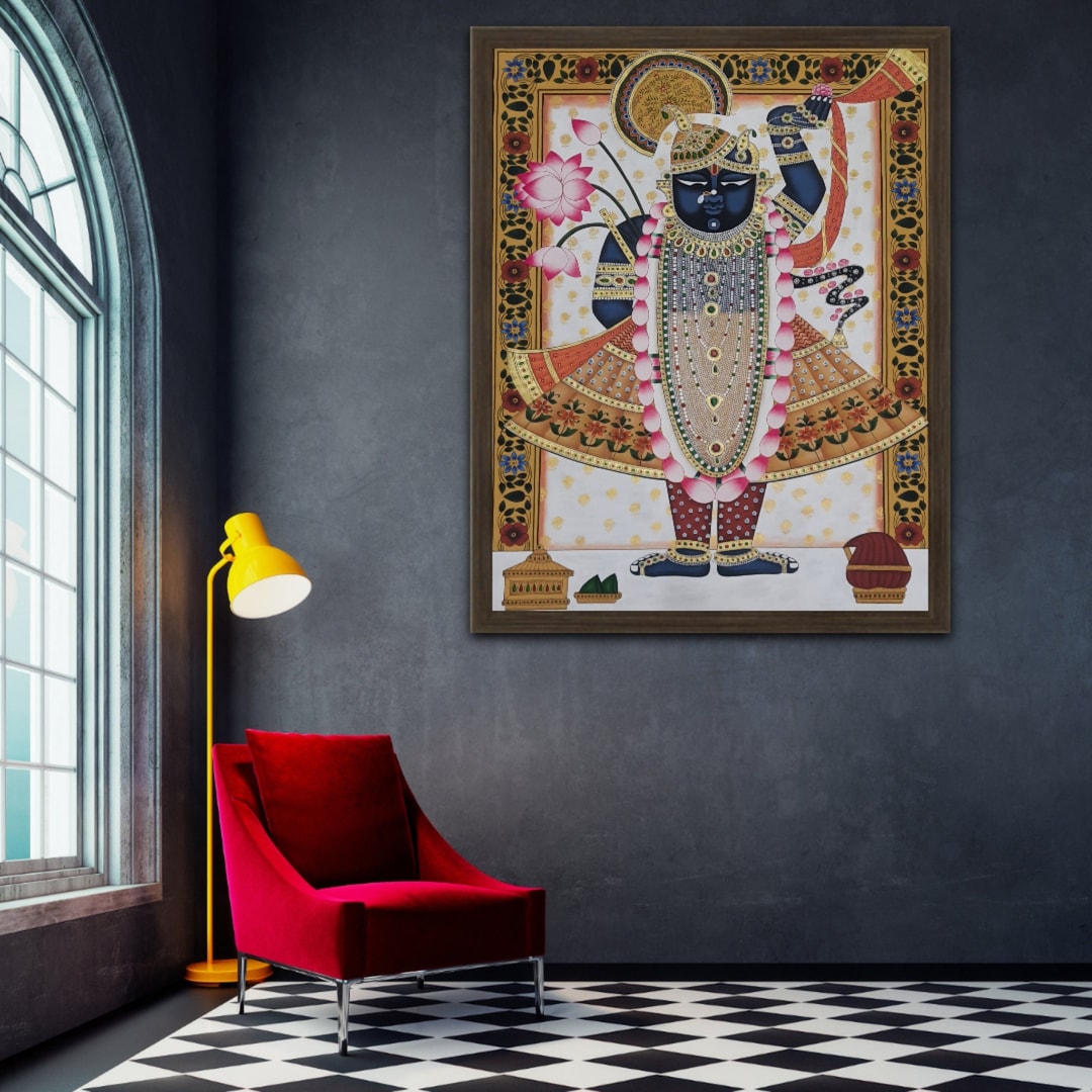 Lord Shrinathji Pichwai Painting on Cloth Shrinathji - Etsy