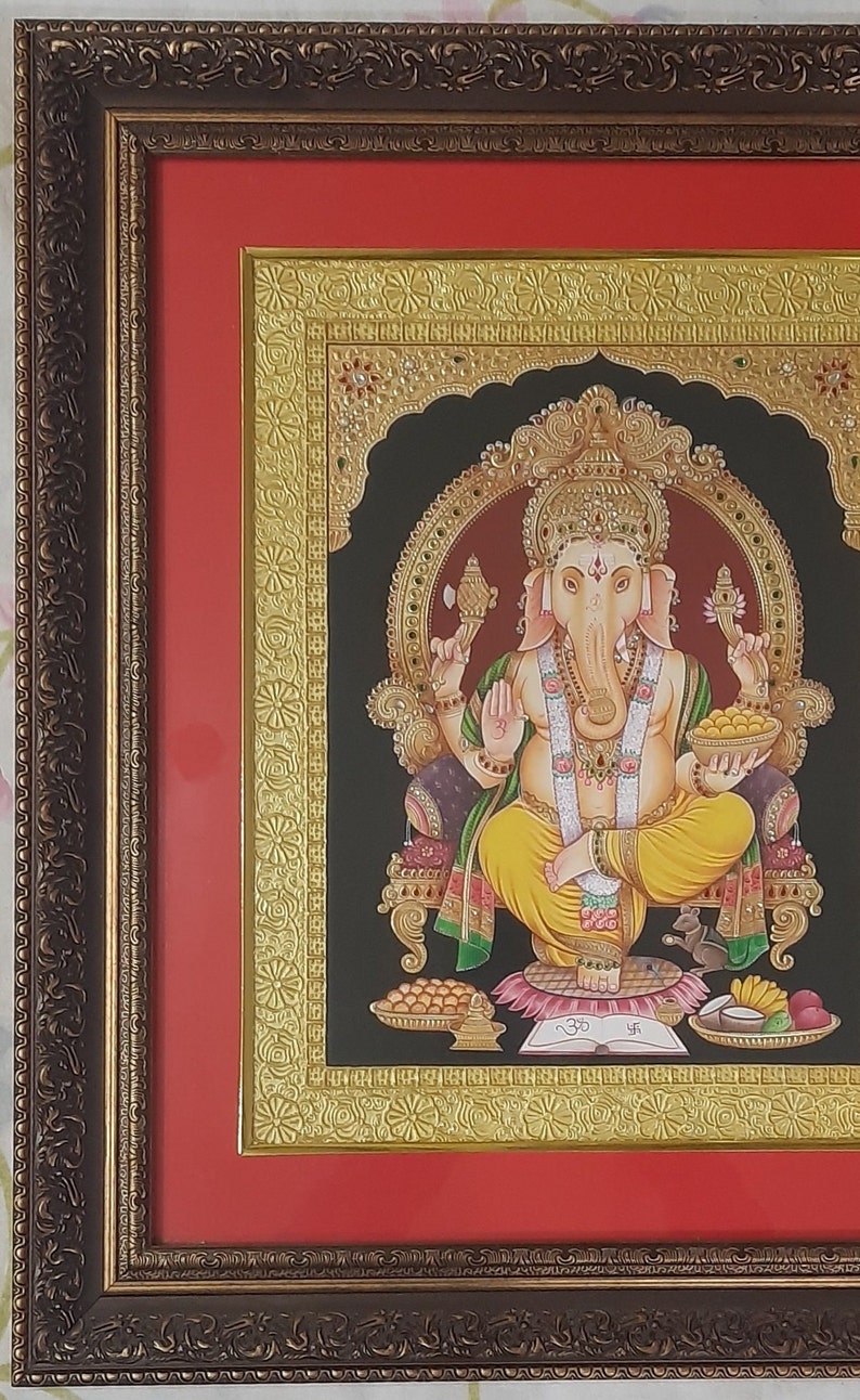 Shri Ganesh Painting Hindu Deity Ganesh Ji Painting - Etsy