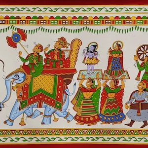 Vintage Hand Painted Pabuji Phad Painting, Vintage Art, Indian Art ...