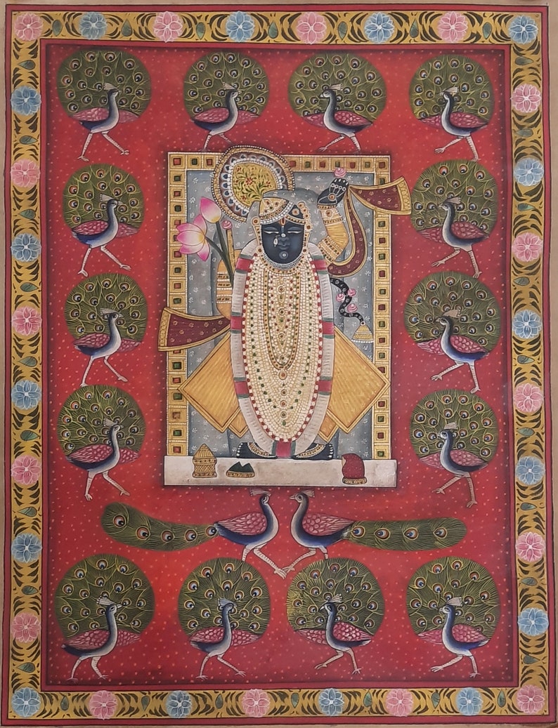 Shrinathji Traditional Pichwai Painting, Shrinathji Painting, Pichwai Art, Indian Art, Handmade ...