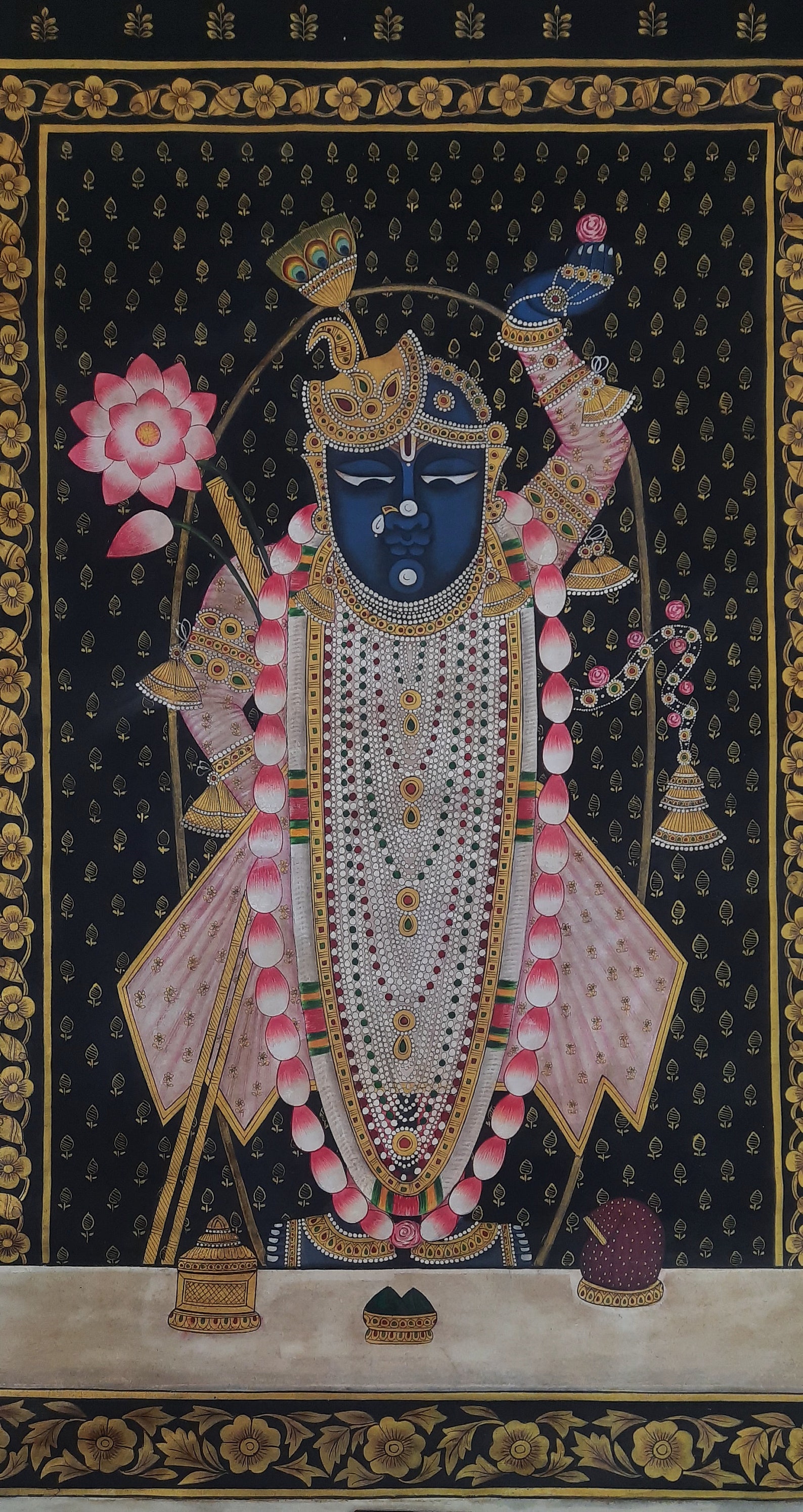 Lord Shrinathji Antique Pichwai Painting, Shrinathji Painting ...