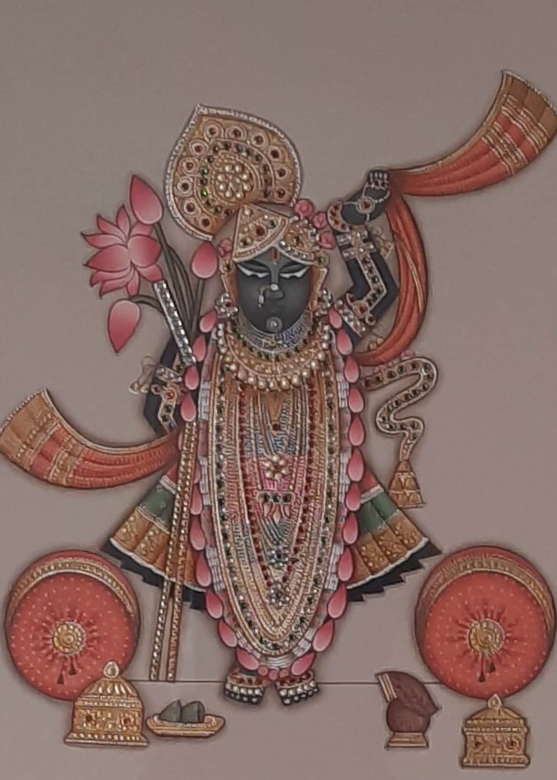 Lord Shrinathji Traditional Painting, Shrinathji Painting, Shrinathji ...
