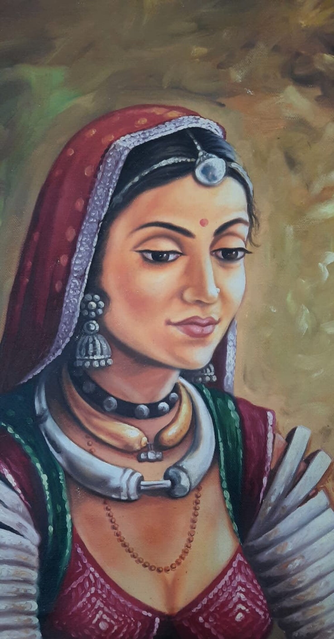 Canvas Oil Painting of Village Rural Lady Churning the - Etsy