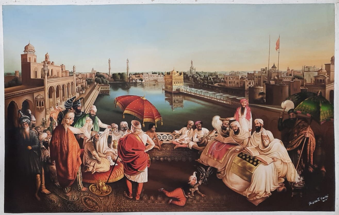 A Western Depiction of the Sikh Word Sikh Painting Maharaja Ranjit ...