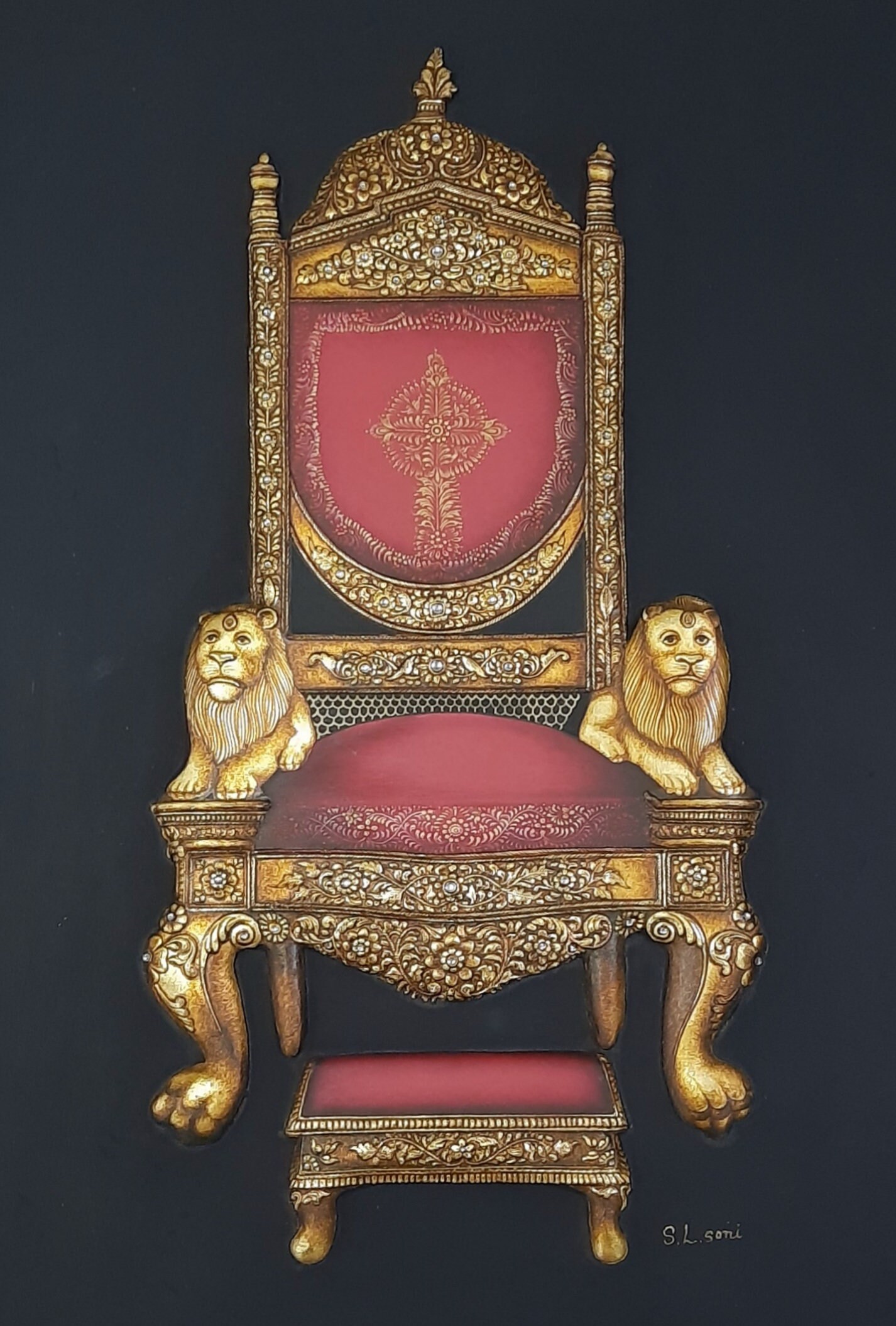 Queen On Throne Painting