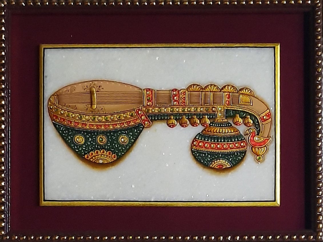 Set of 6 Musical Instrument Hand Painted Painting, Fine Art Work, Rare ...