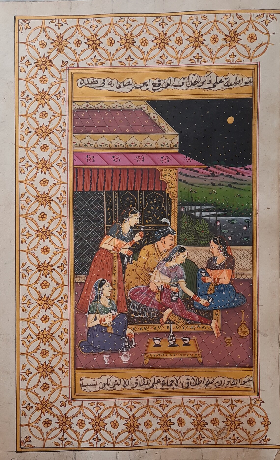 Indian Miniature Mughal Emperor Art Painting Emperor - Etsy