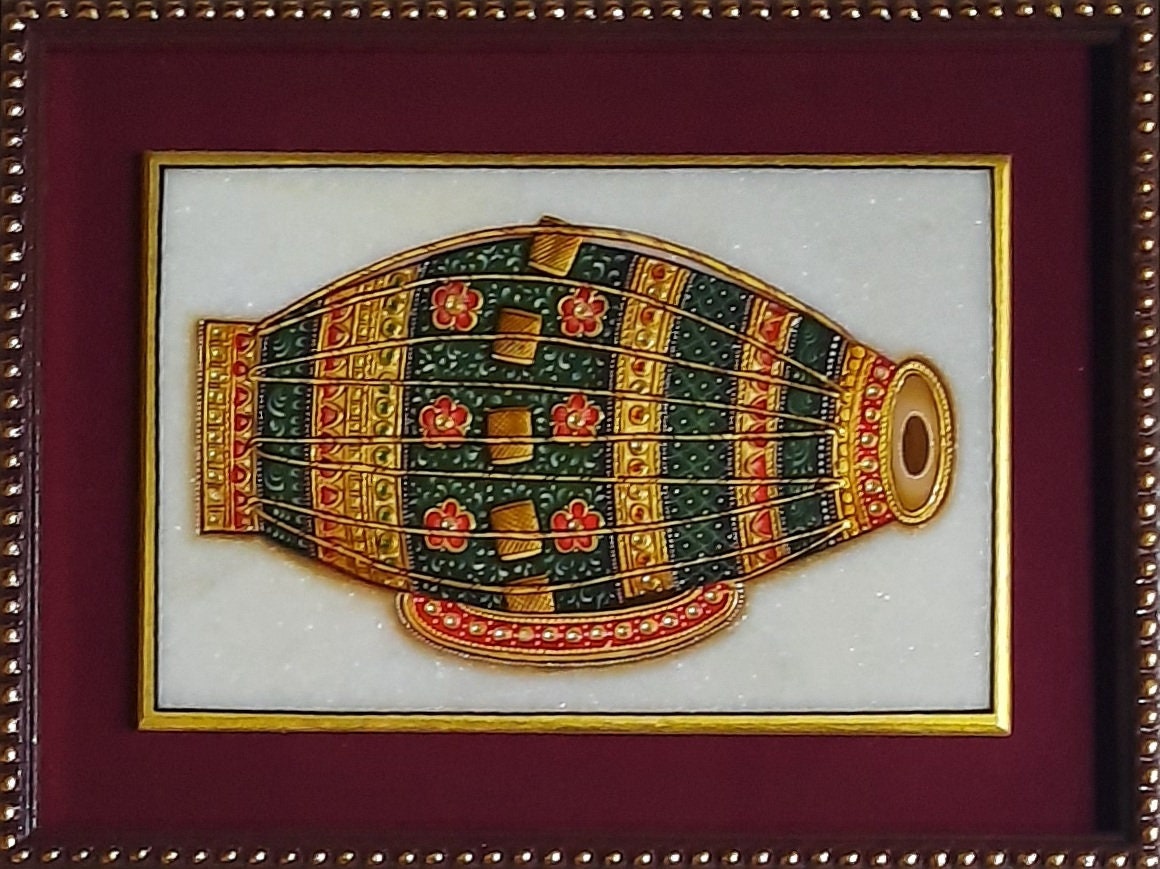 Set of 6 Musical Instrument Hand Painted Painting, Fine Art Work, Rare ...