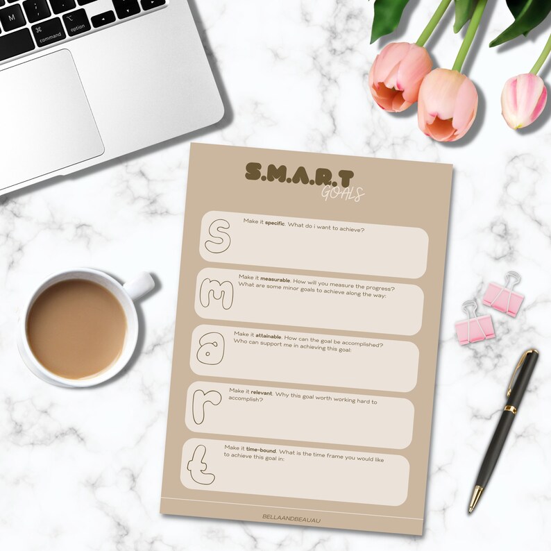 Smart Goal Prompts Printable // Instant Digital Download - Etsy