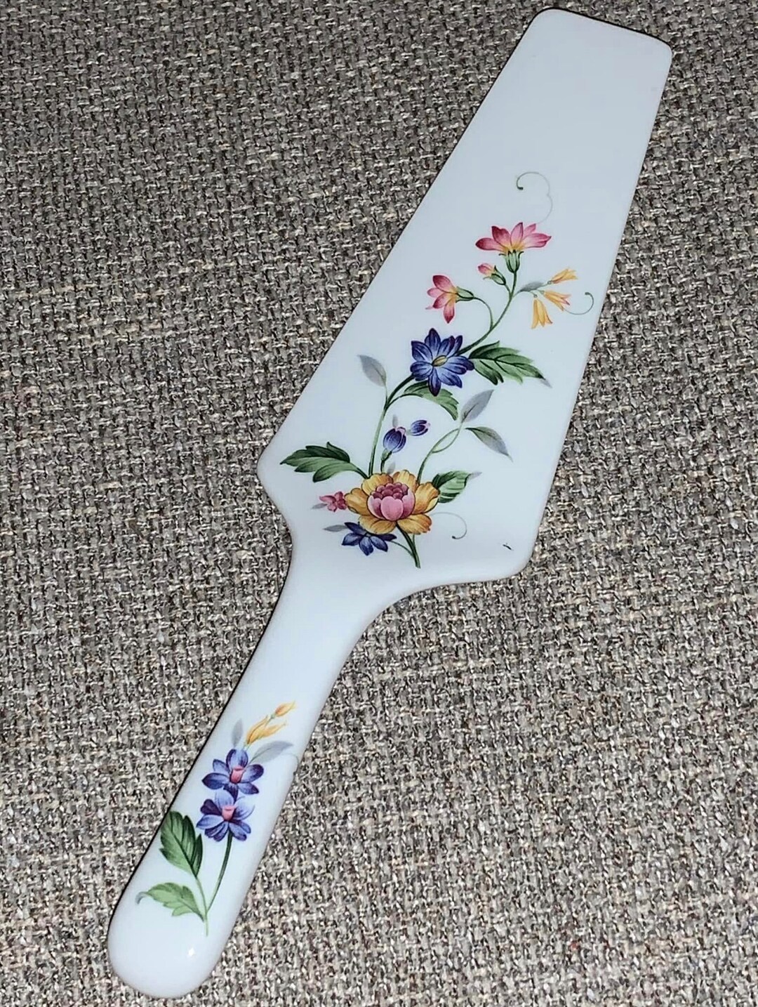 Vintage Ceramic Porcelain Floral Cake Pie Server Spatula (made in Japan ...