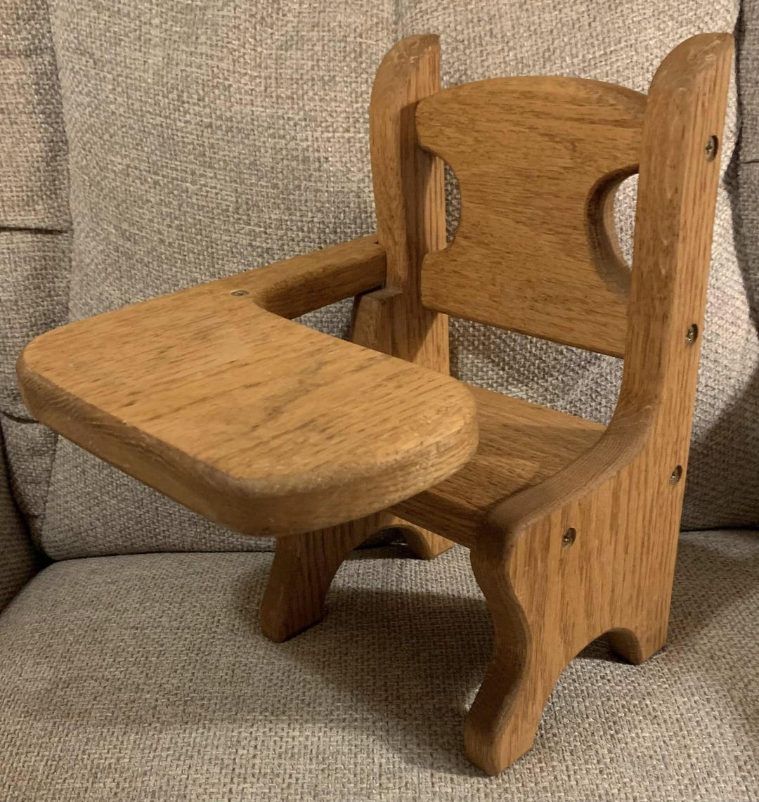 Vintage Solid Wood Doll Miniature Desk Chair (9" X 7" X 11") - Etsy