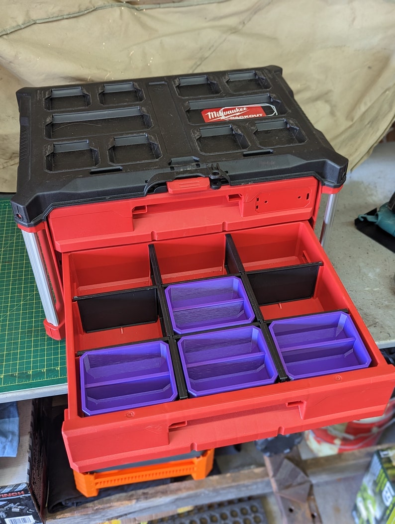 Packout 3 Drawer Double Stacking Bins X8 Bins Double Divide - Etsy