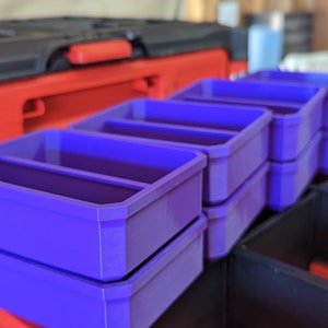 Packout 3 Drawer Double Stacking Bins, X8 Bins, Double Divide Bins ...