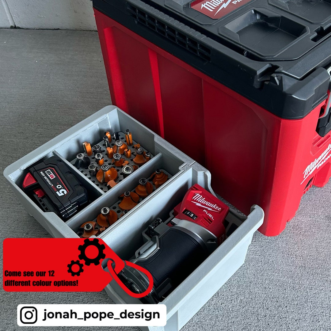 Jonah Pope M18 Router Compact Toolbox Insert-milwaukee Packout Toolbox ...