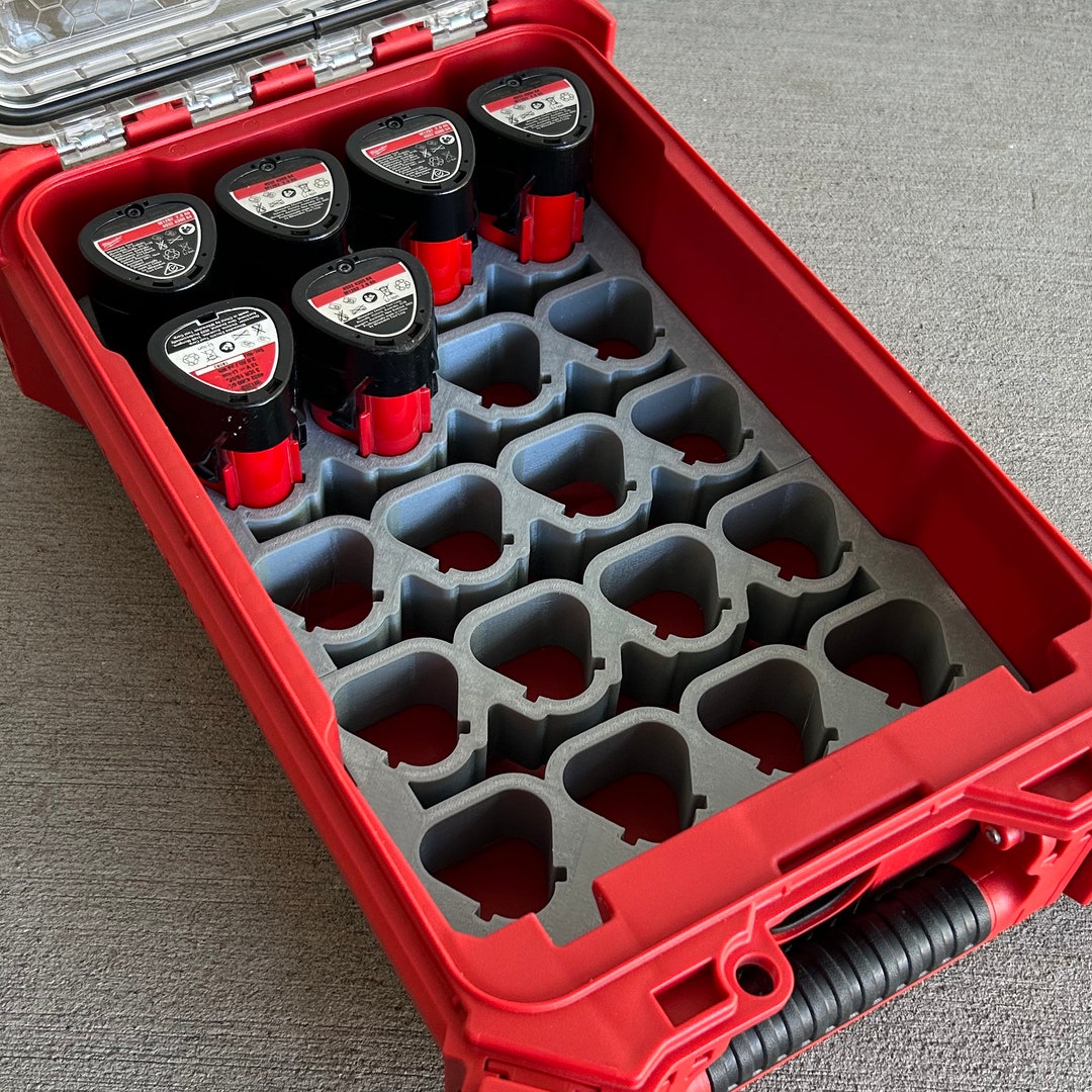 Jonah Pope M12 Battery Storage-milwaukee Packout Compact Organizer ...