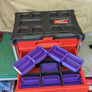 Packout 3 Drawer Double Stacking Bins, X8 Bins, Double Divide Bins ...