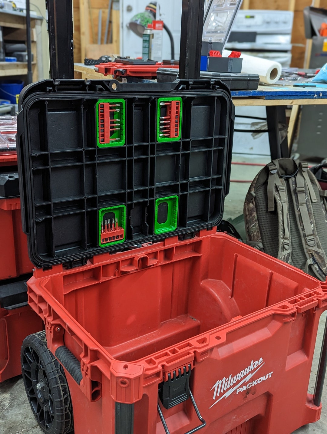 Packout Rolling Toolbox Lid Bit Storage: Custom Bit Rails (x4) - Etsy