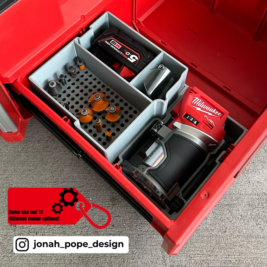 Jonah Pope M18 Router Drawer Insert-milwaukee Packout 2 Drawer, Shop ...