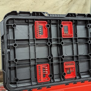 Milwaukee Packout Toolbox Lid Bit Holders: Custom Storage Mod (x4 Pack ...