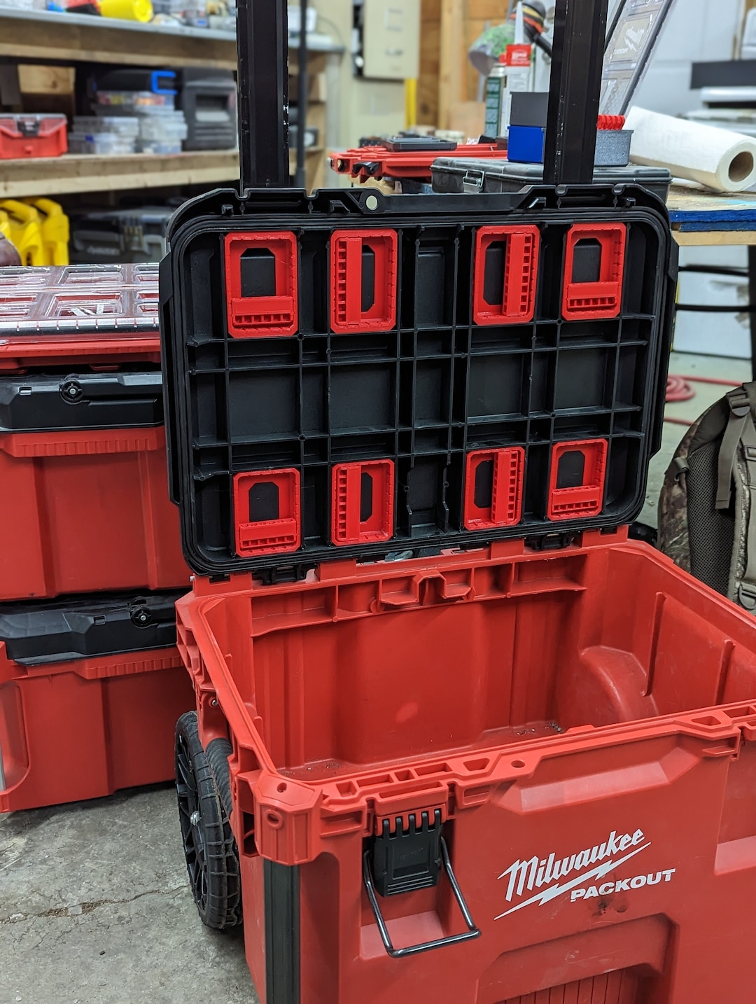 Bit Holders-milwaukee Packout Rolling Toolbox Lid Bit Holders, Impact ...