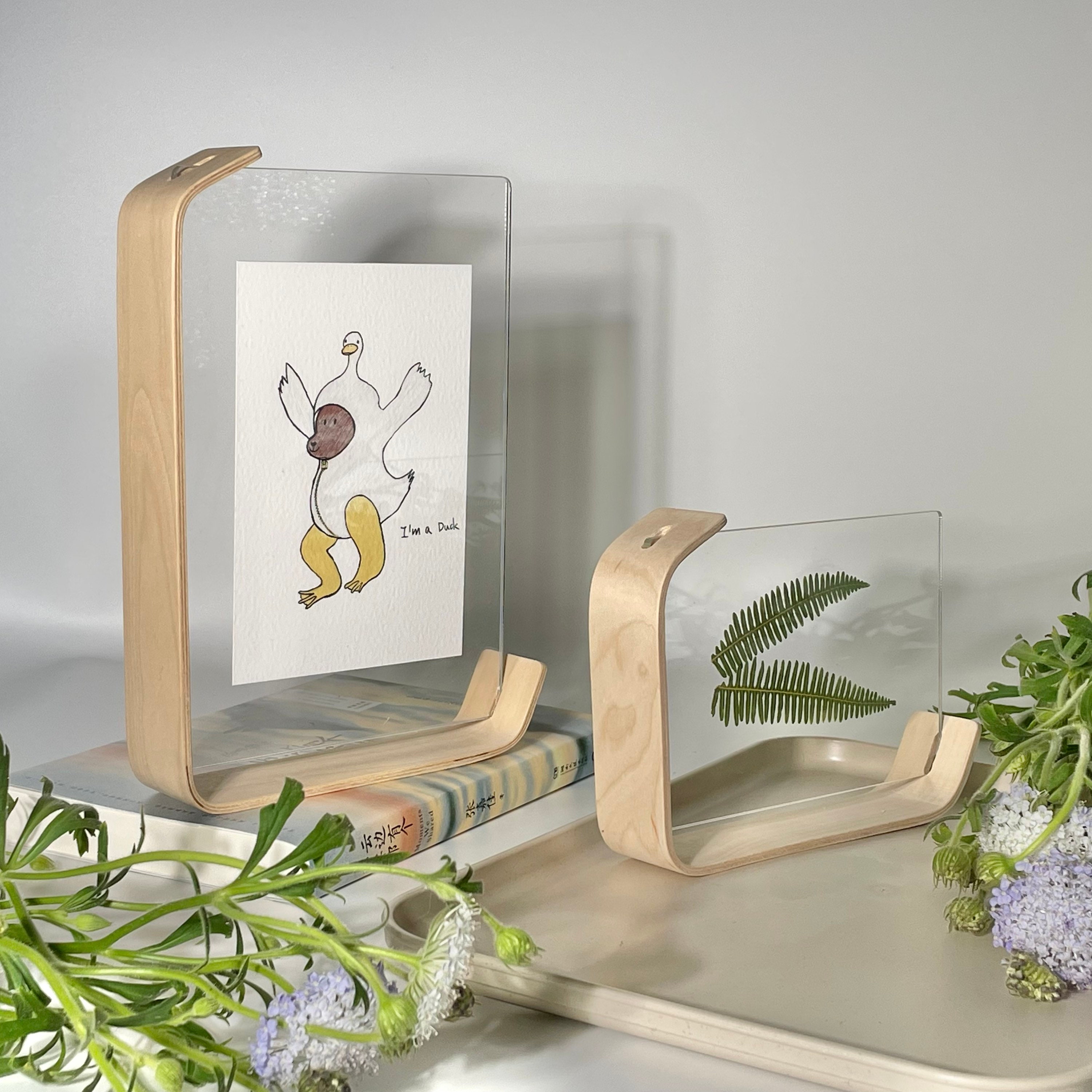 Acrylic X Wood Two-sided Table Frame - Etsy