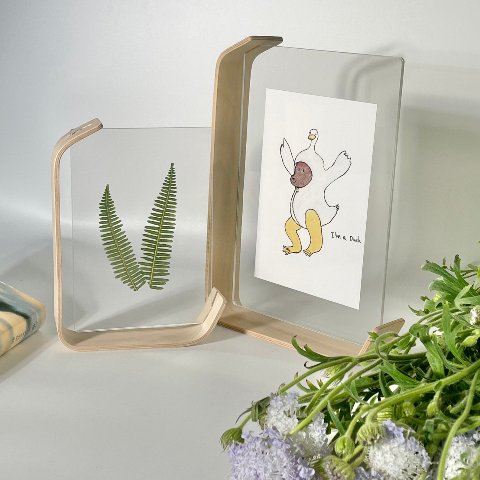 Acrylic X Wood Two-sided Table Frame - Etsy