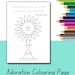 Adoration Colouring Page for Kids - Blessed Sacrament, Monstrance ...